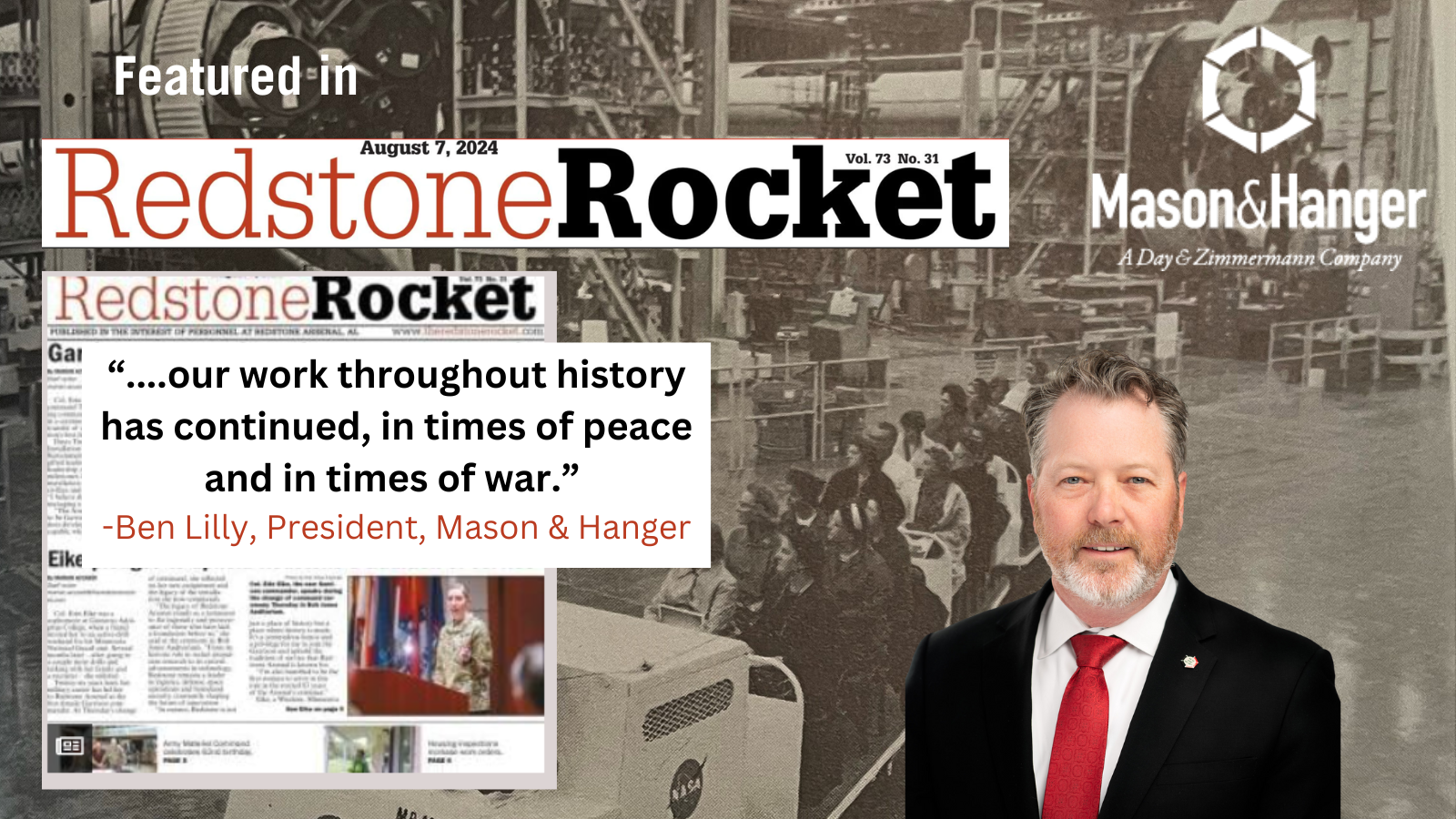 IN THE NEWS: Mason & Hanger Approaches 200 Years (Redstone Rocket)